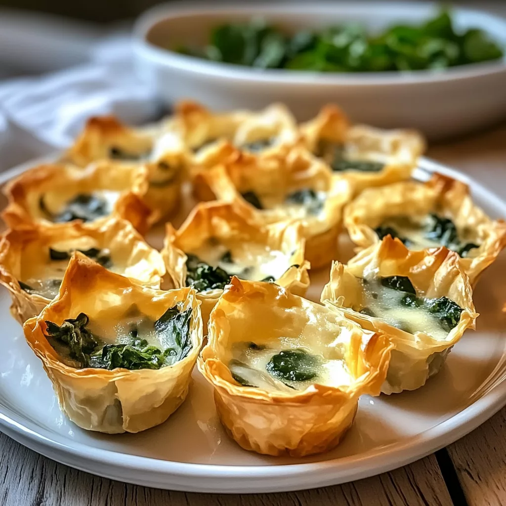 Amazing Mini Spinach and Cheese Stuffed Phyllo Cups Delight