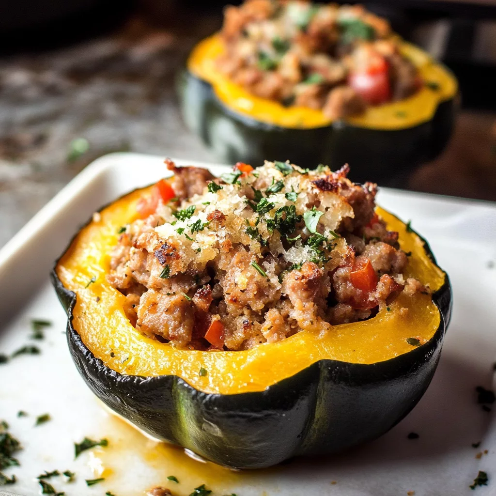 Amazing Sausage Stuffed Acorn Squash For A Delicious Meal