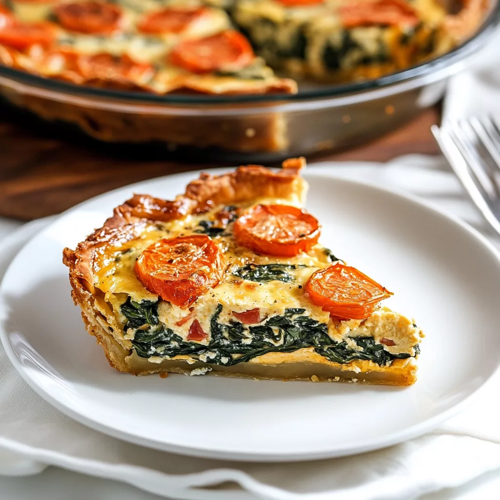 Amazing Sweet Potato Crust Quiche with Spinach & Feta Delight