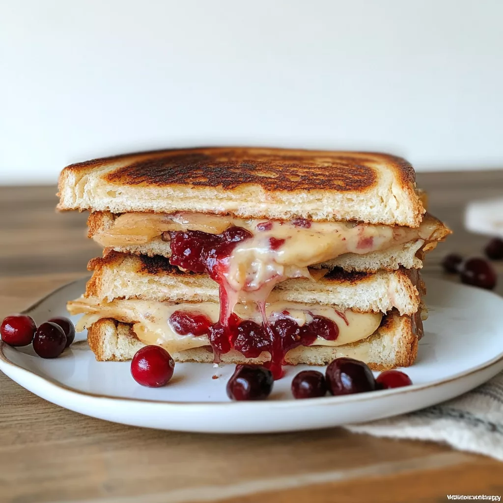 Incredible Cranberry Turkey Grilled Cheese Delightful Sandwich