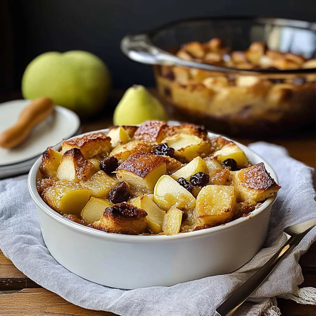Amazing Challah Bread Pudding with Pears for Cozy Evenings