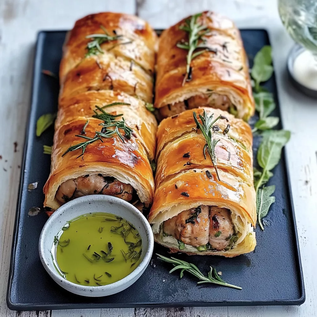 Amazing Lamb, Rosemary and Mint Sausage Rolls Delight