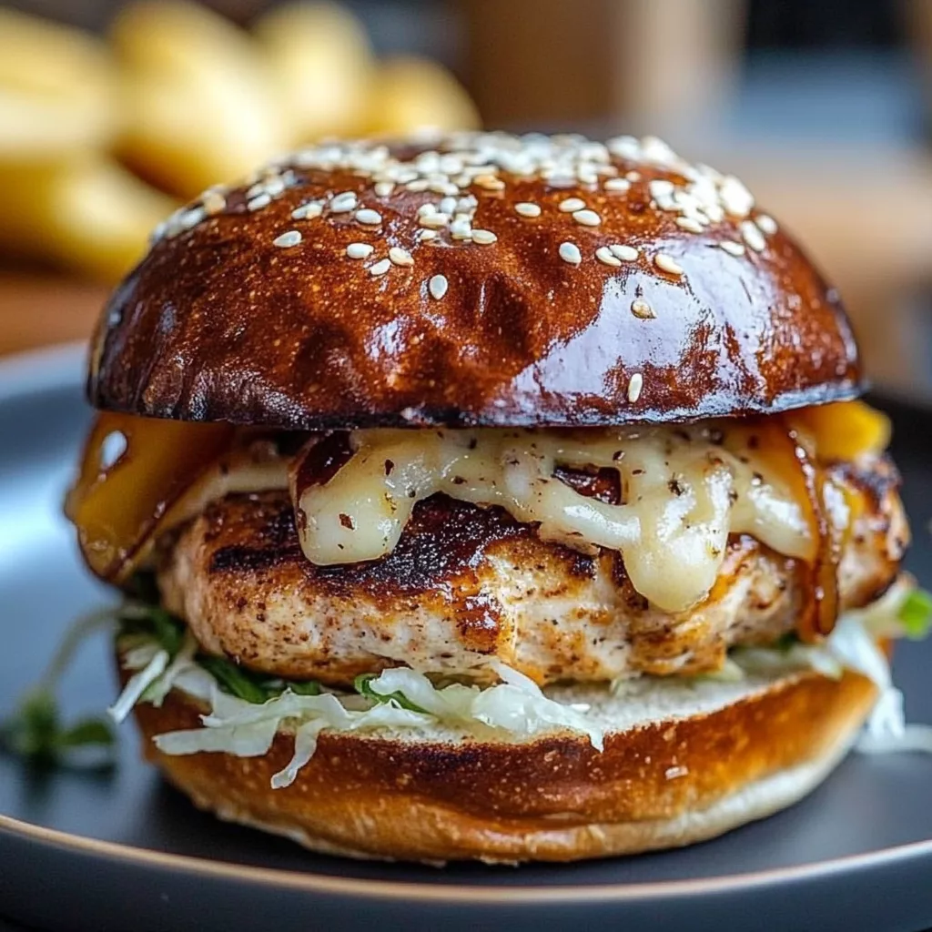 Amazing Oktoberfest Maple Mustard Chicken Burger Delight