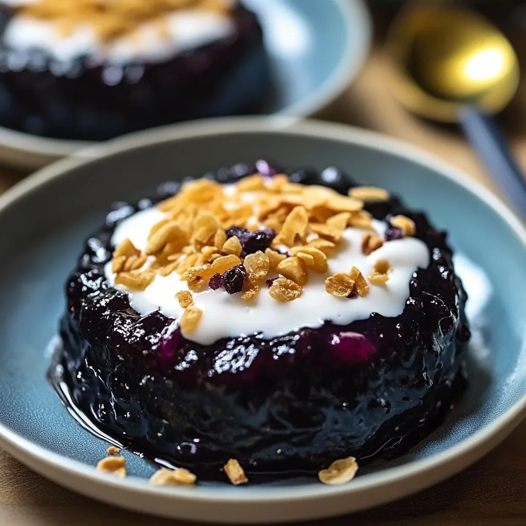 Amazing Thai Black Sticky Rice Pudding for Delicious Delight